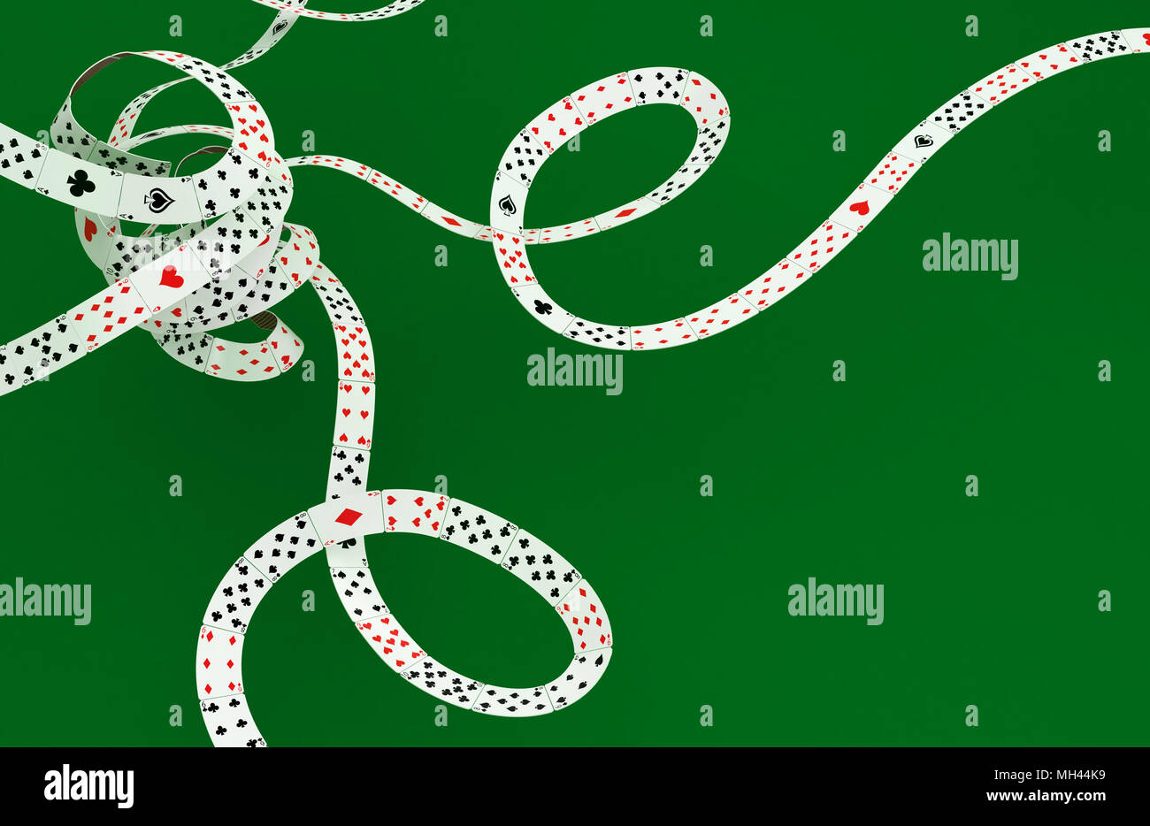 Playing Card 3d abstract ribbons, isolated Stock Photo - Alamy