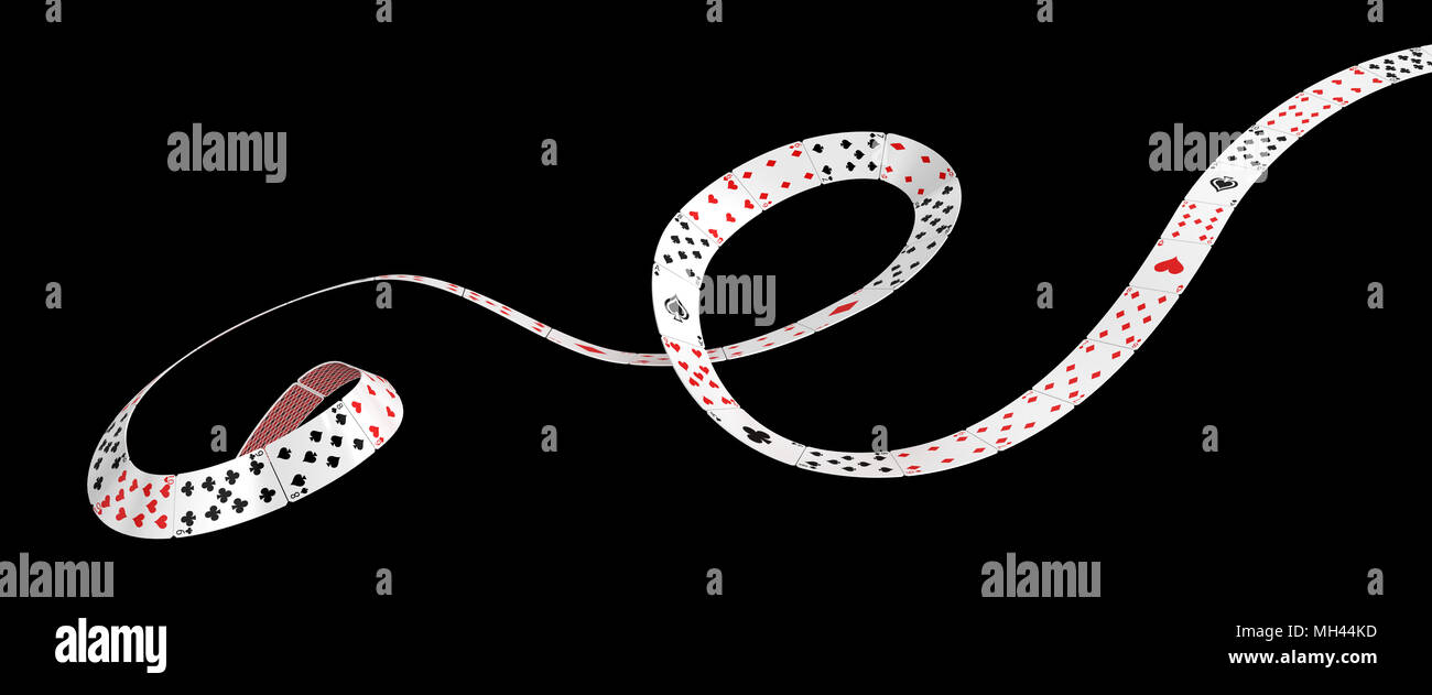 Playing Card 3d abstract ribbons, isolated Stock Photo - Alamy
