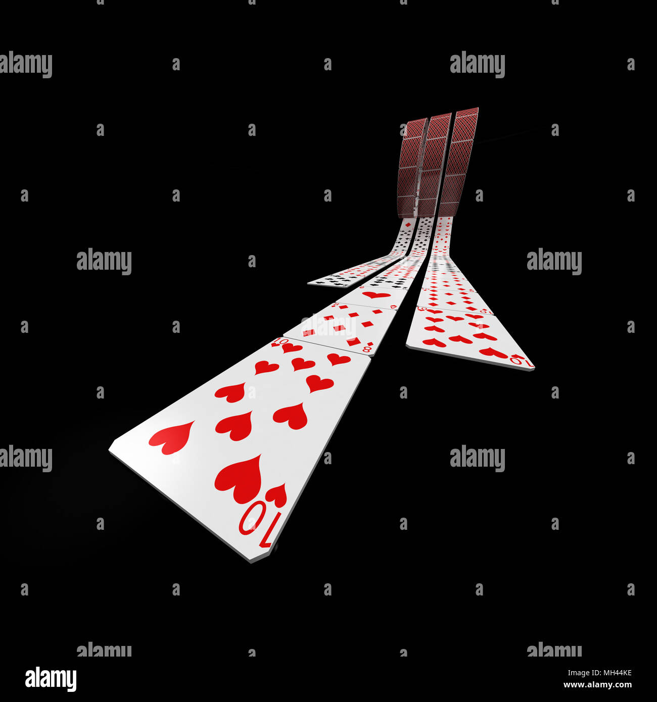 Playing Card 3d abstract ribbons, isolated Stock Photo - Alamy