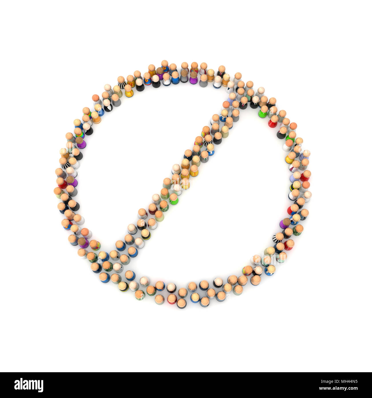 Crowd of small symbolic 3d figures, isolated Stock Photo - Alamy