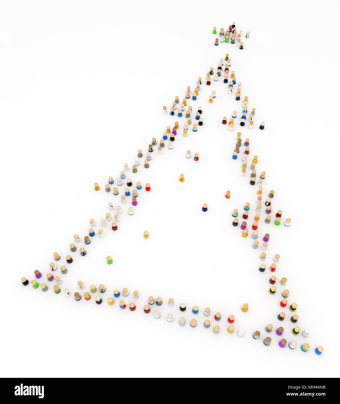 Crowd of small symbolic 3d figures, isolated Stock Photo - Alamy