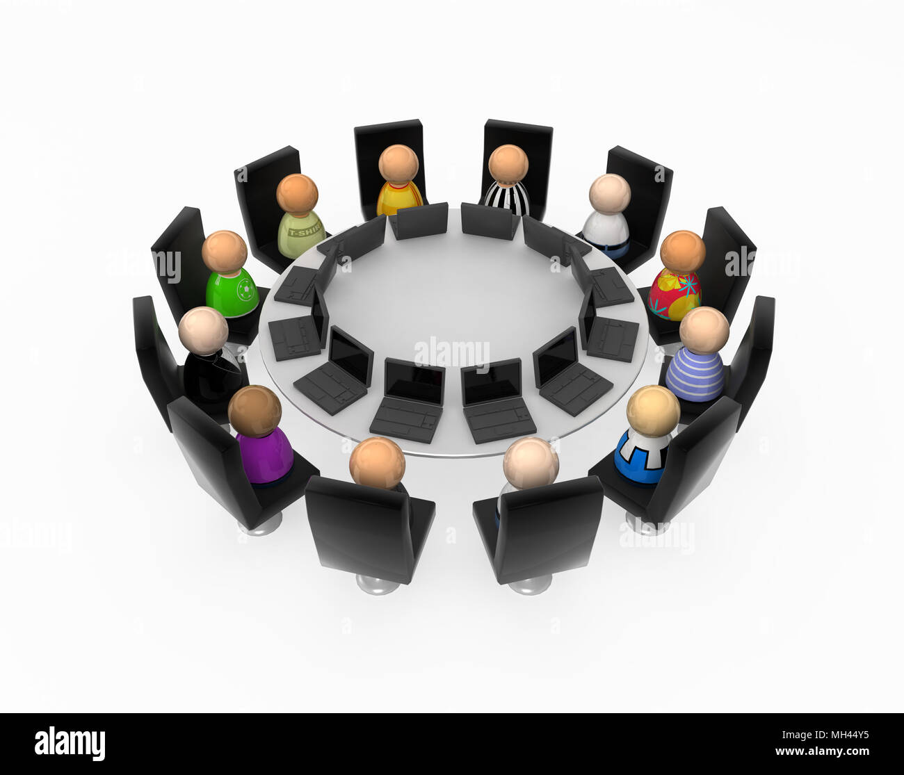 Crowd of small symbolic 3d figures, isolated Stock Photo - Alamy