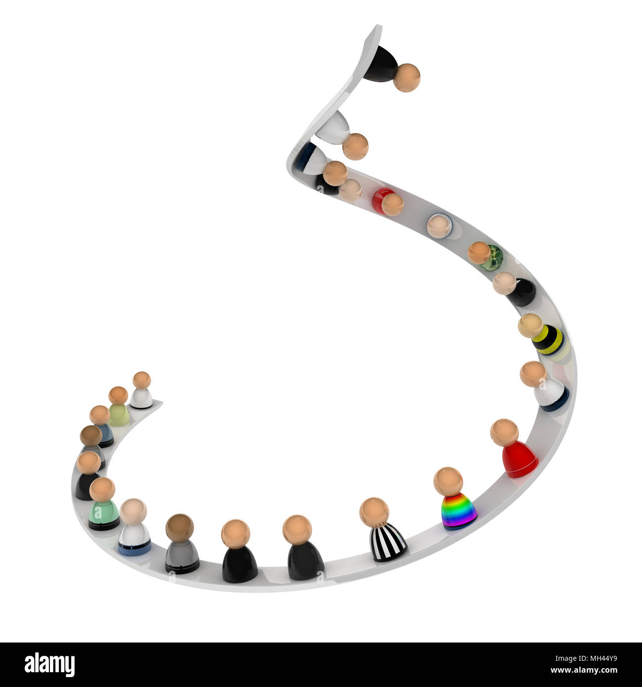 Small symbolic 3d figures on path, isolated Stock Photo - Alamy