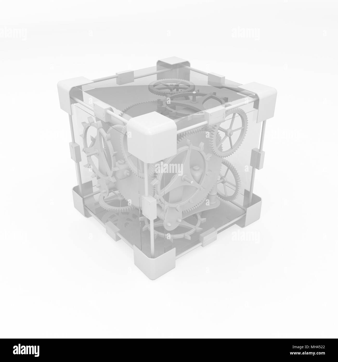 Clockwork gear mechanism 3d illustration, isolated Stock Photo - Alamy