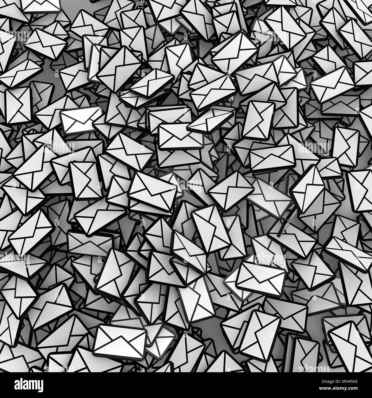 Many small 3d email message symbols, square Stock Photo - Alamy