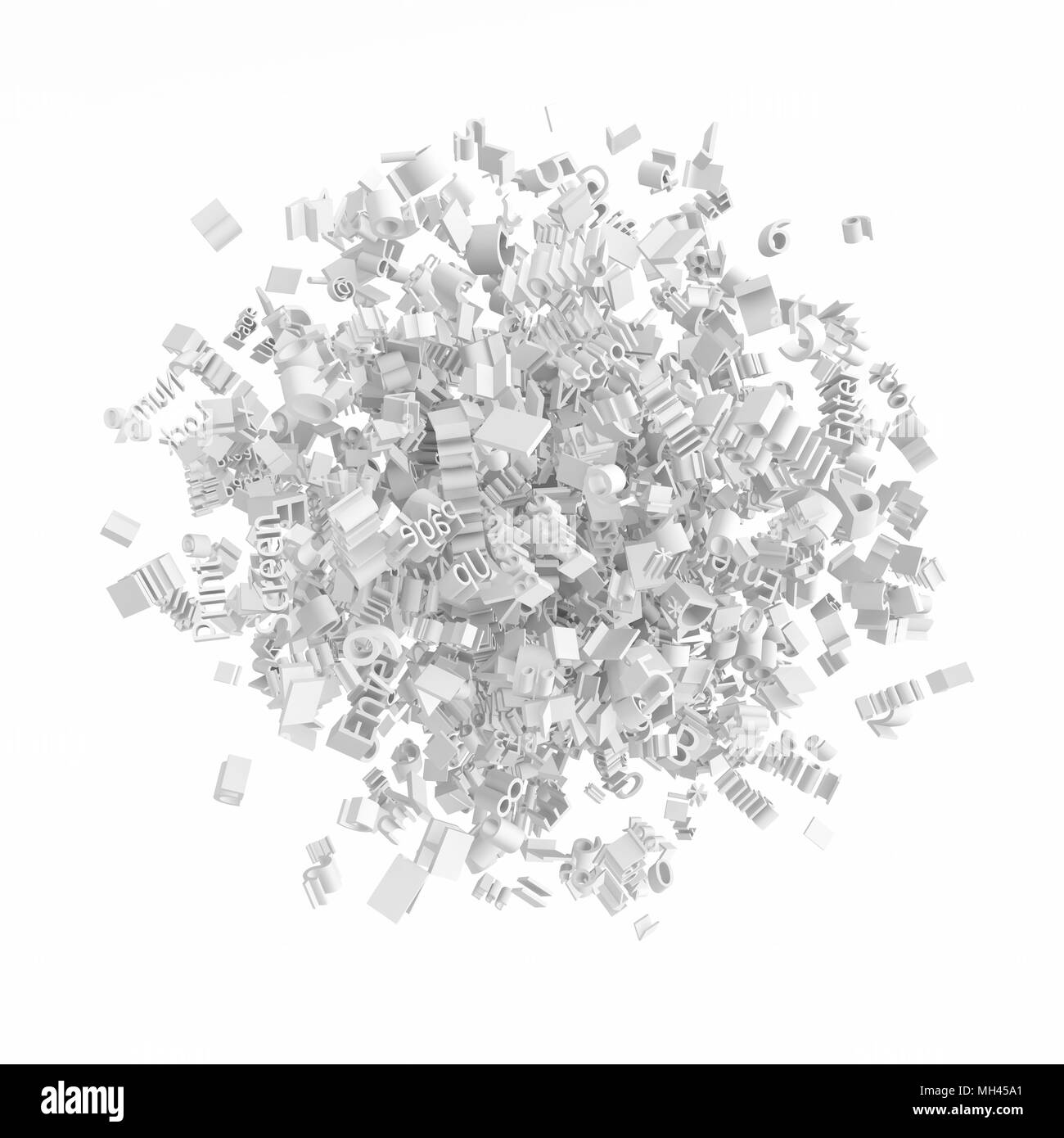 Letter and symbol abstract 3d illustration, isolated Stock Photo - Alamy