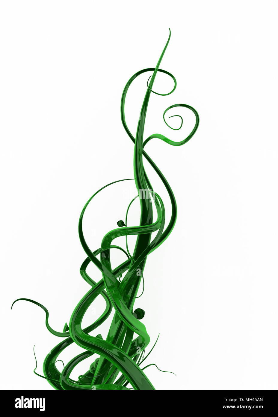 Bunch of green 3d vines, over white, isolated Stock Photo - Alamy