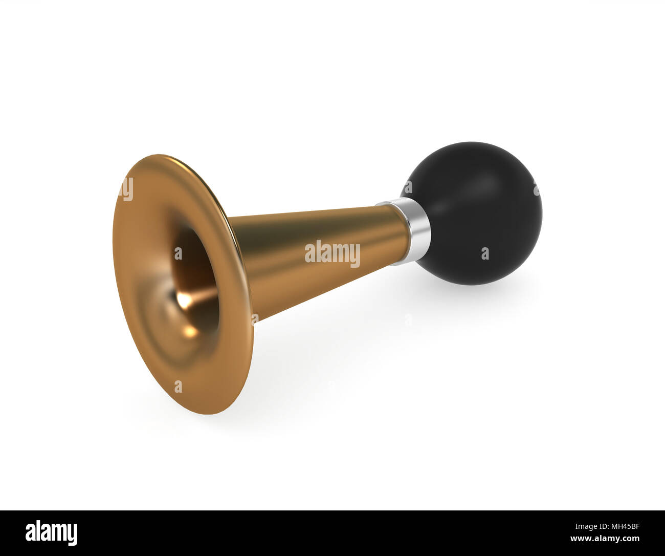 Shiny metal 3d hooter, isolated Stock Photo - Alamy
