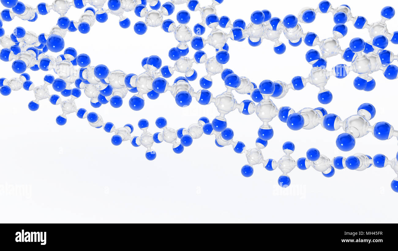 Isolated 3d molecular model, over white, horizontal Stock Photo - Alamy