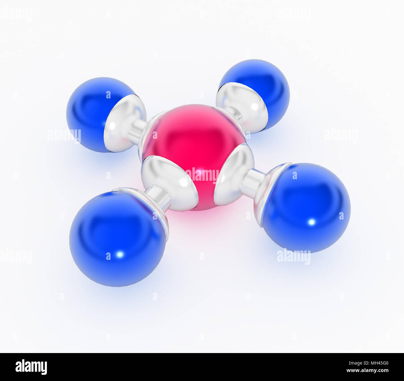 Isolated 3d molecular model, over white, horizontal Stock Photo - Alamy