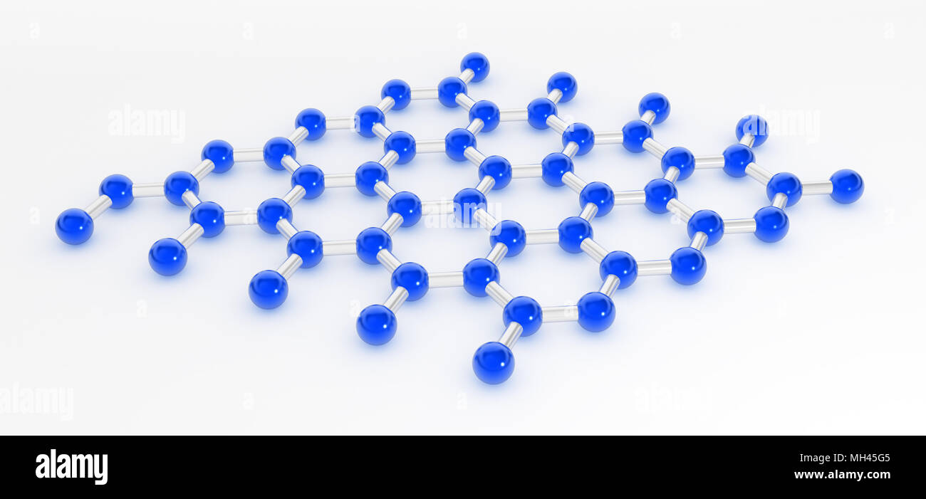 Isolated 3d molecular model, over white, horizontal Stock Photo - Alamy