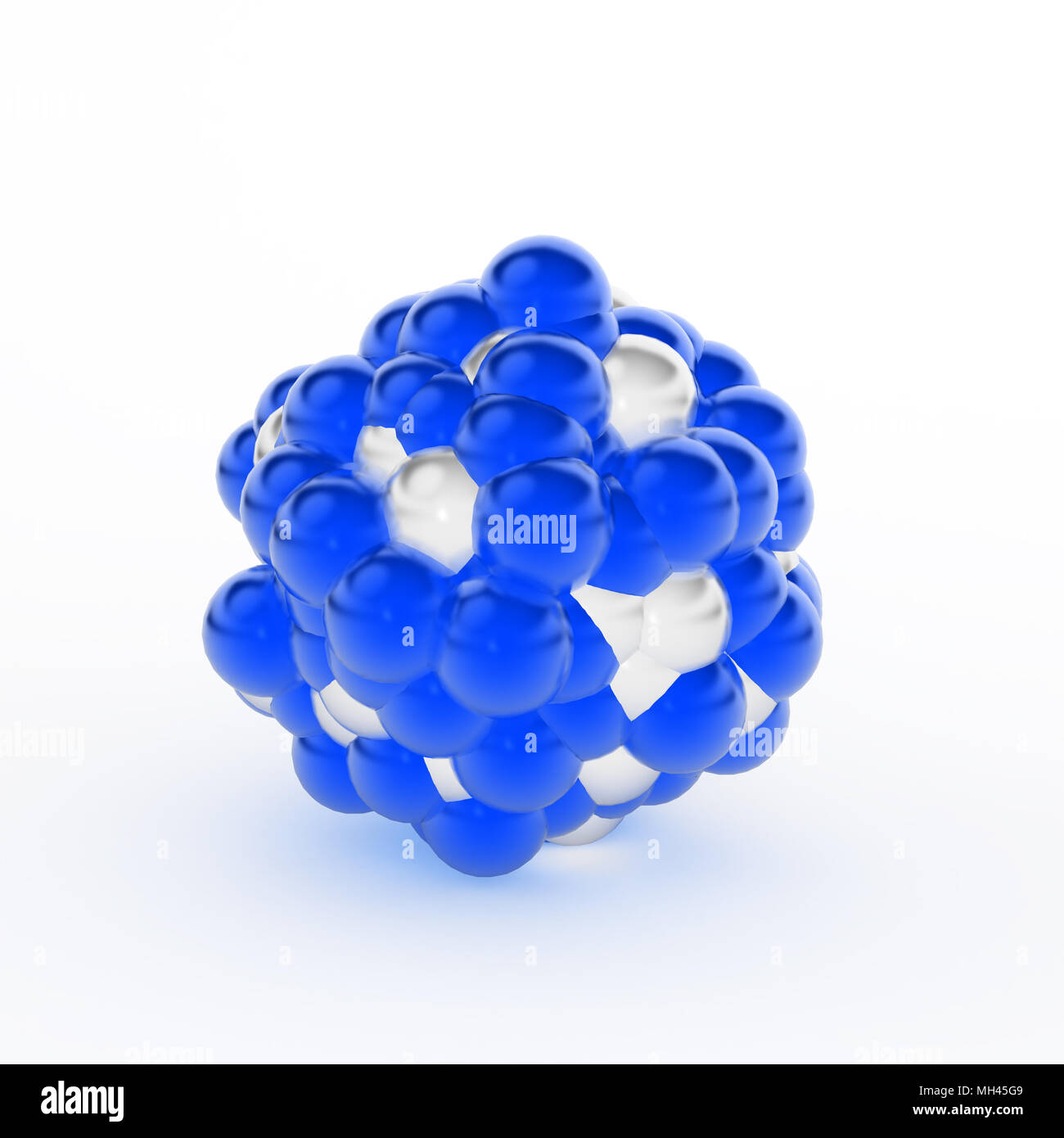 Isolated 3d molecular model, over white, horizontal Stock Photo - Alamy