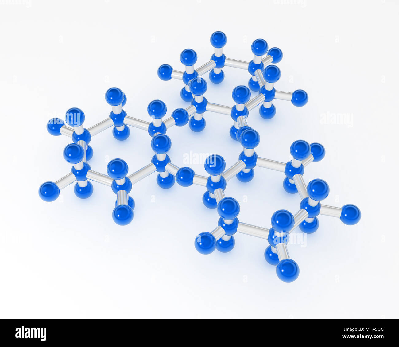 Isolated 3d molecule model, over white, horizontal Stock Photo - Alamy