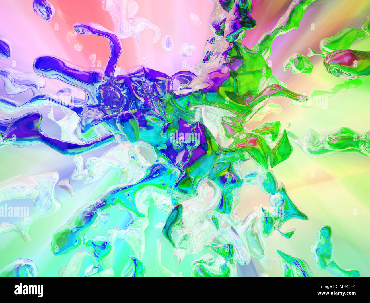 Color Spectrum abstract 3d splash background, horizontal Stock Photo ...