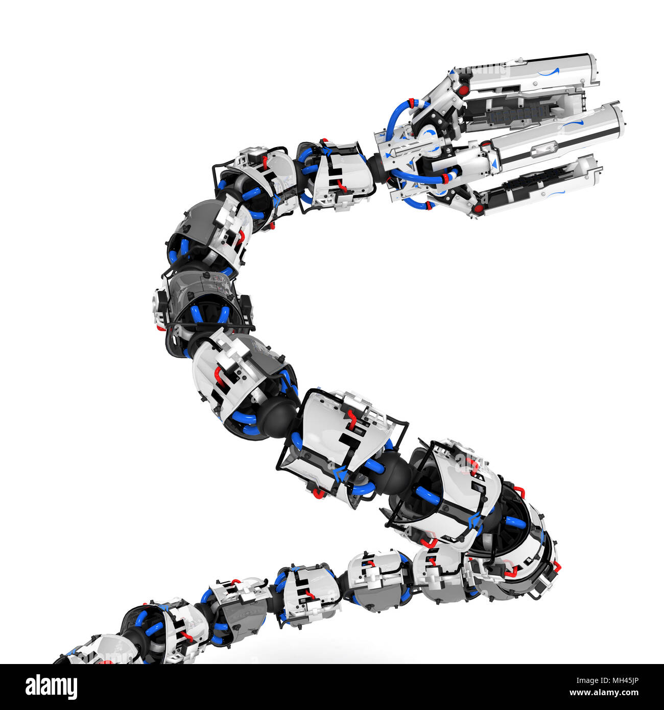 Robotic Tentacle Arm 3d, over white, isolated Stock Photo - Alamy