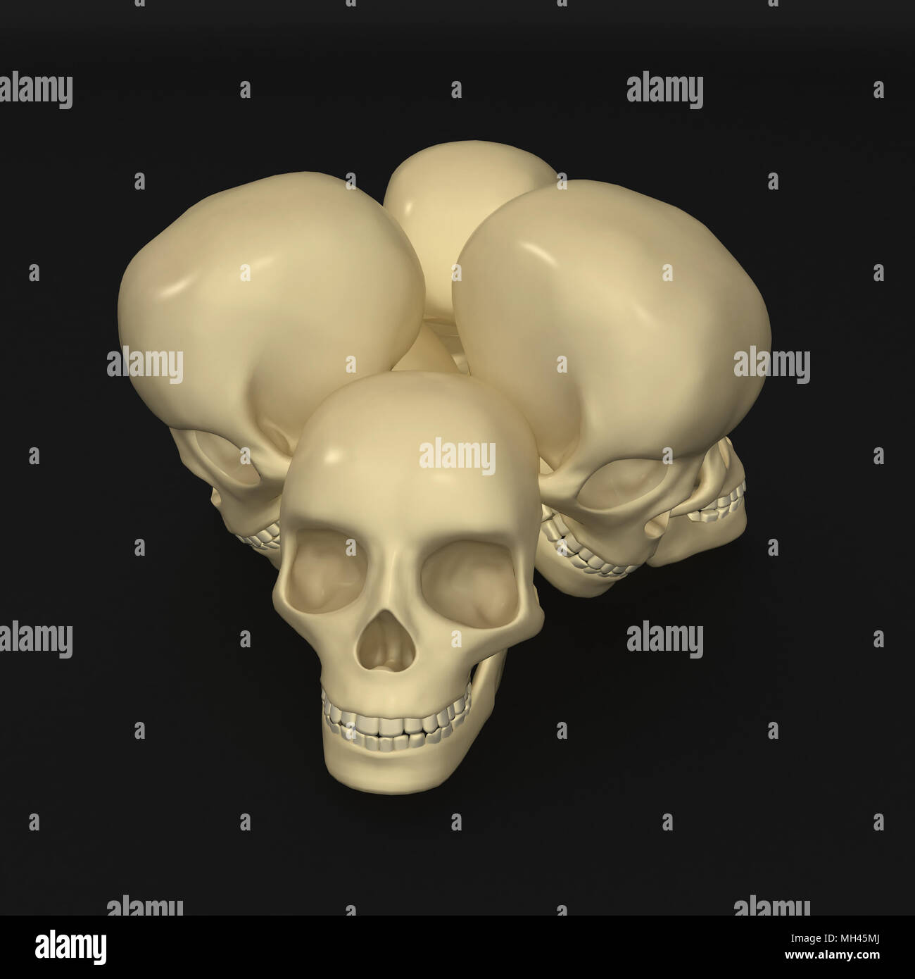 3d skulls hi-res stock photography and images - Alamy