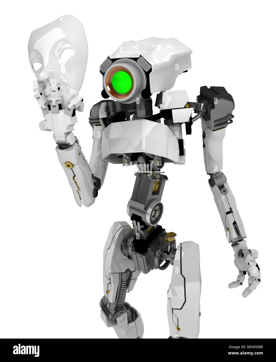 Slim 3d robotic figure, isolated Stock Photo - Alamy