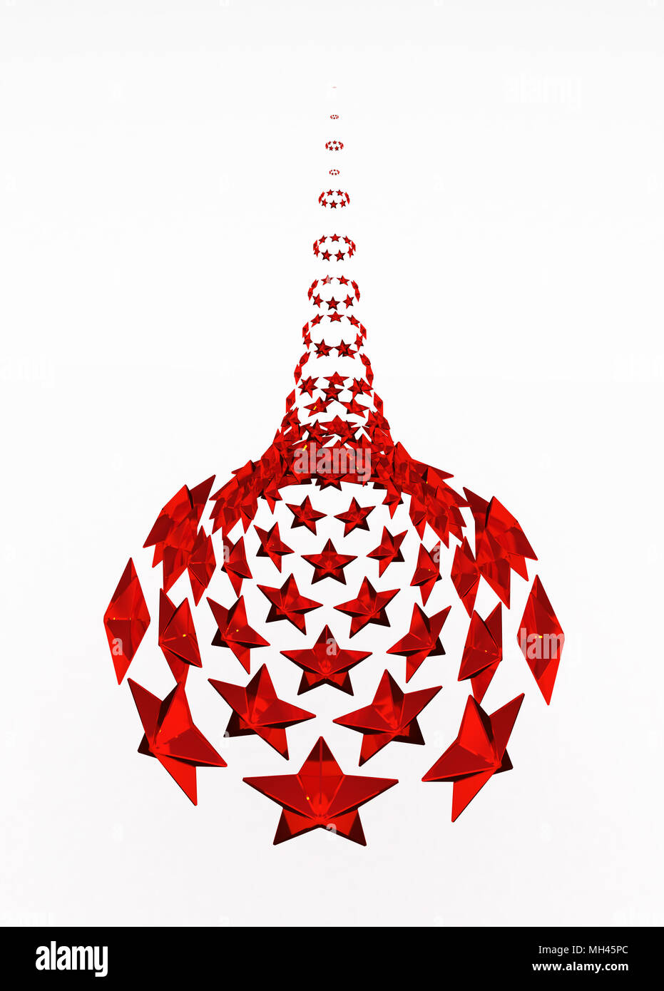 Abstract star shape decoration 3d, over white Stock Photo - Alamy