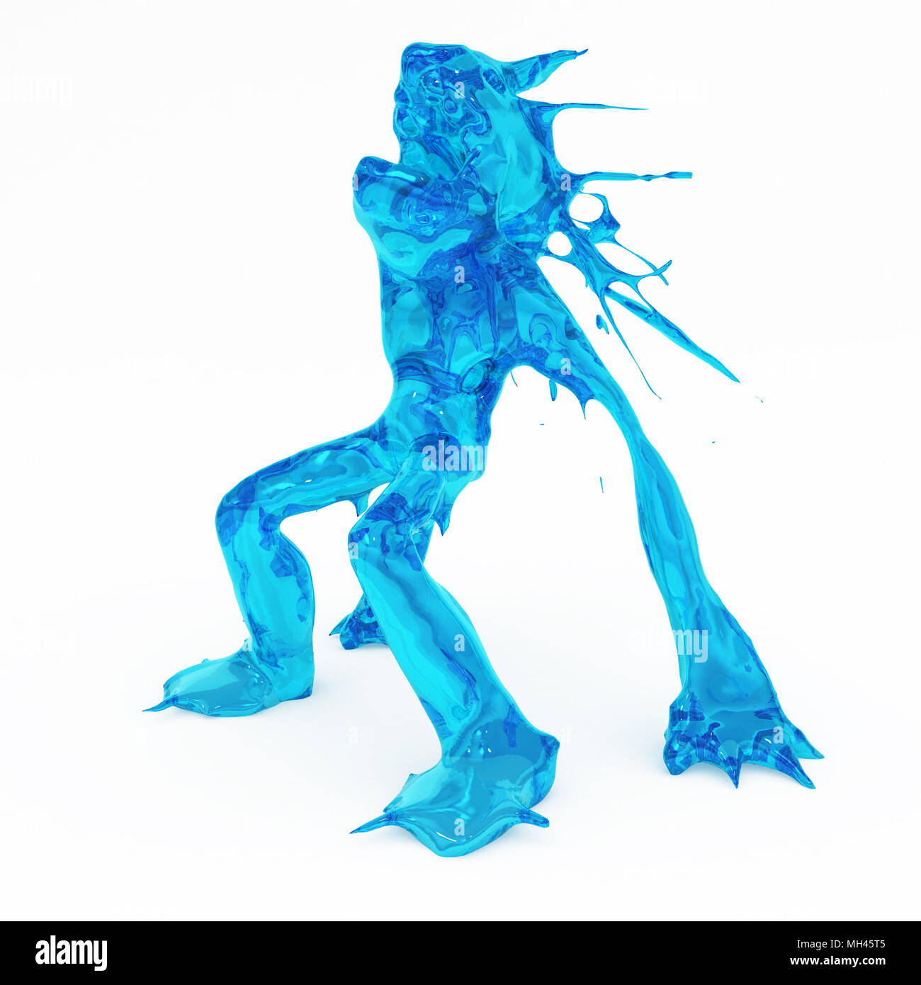 Abstract 3d water element figure, over white Stock Photo - Alamy