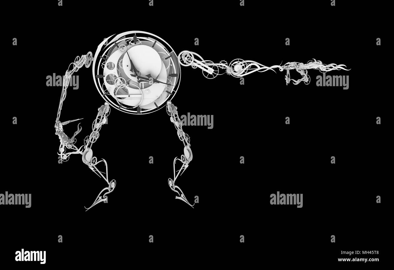 Cartoon figure clock Black and White Stock Photos & Images - Alamy