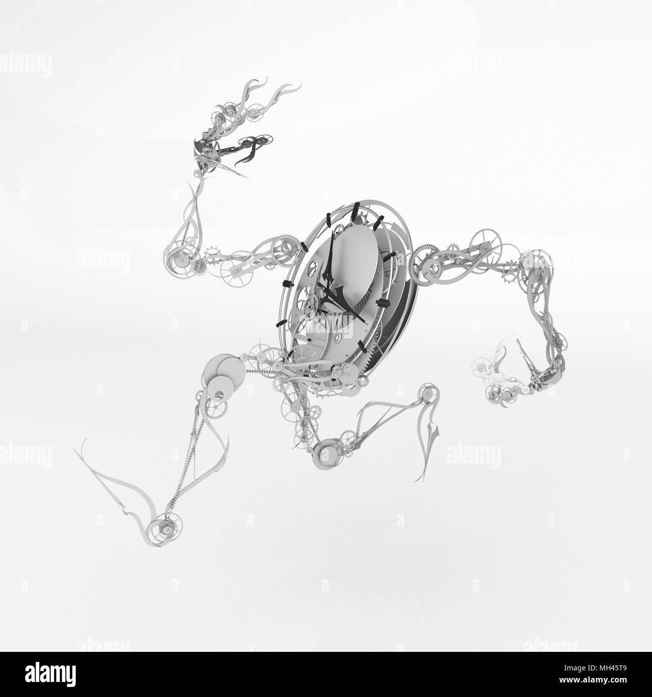 Running out of time clock Black and White Stock Photos & Images - Alamy