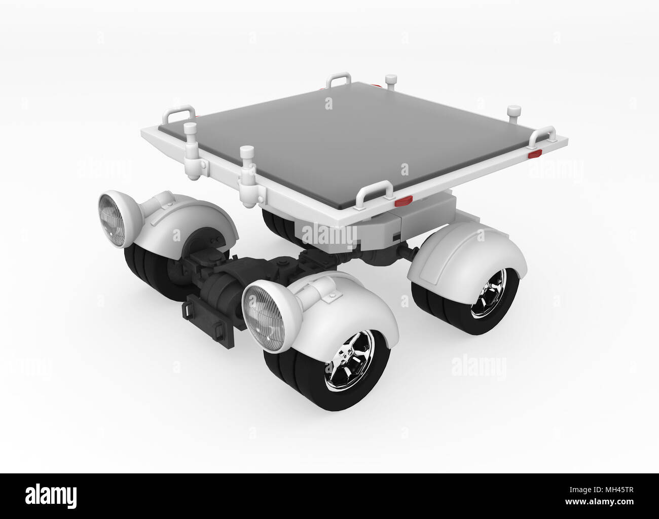 Small 3d transport vehicle, isolated, over white Stock Photo - Alamy