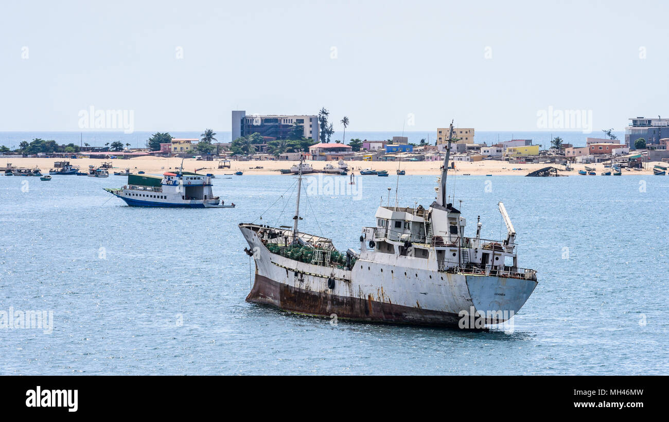 Old tanker in the port of Luanda, Angola Stock Photo - Alamy