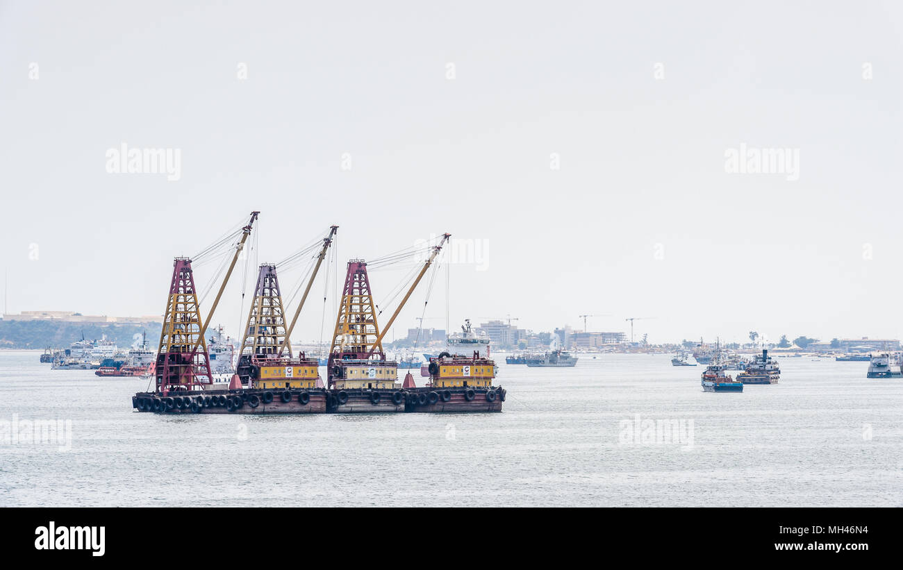 Old tanker in the port of Luanda, Angola Stock Photo - Alamy