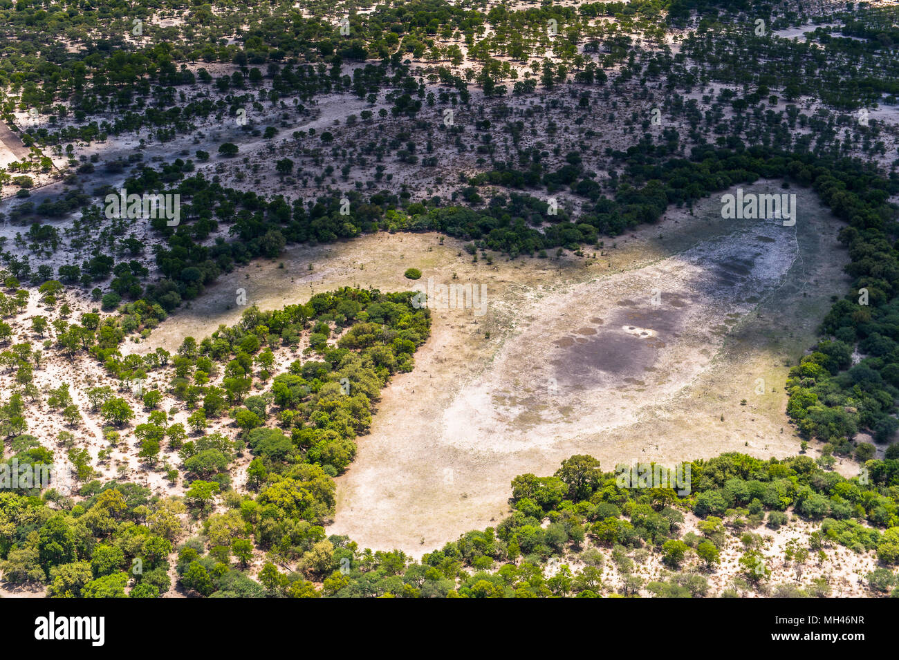 Aerial view of nature of Botswana, Africa Stock Photo - Alamy