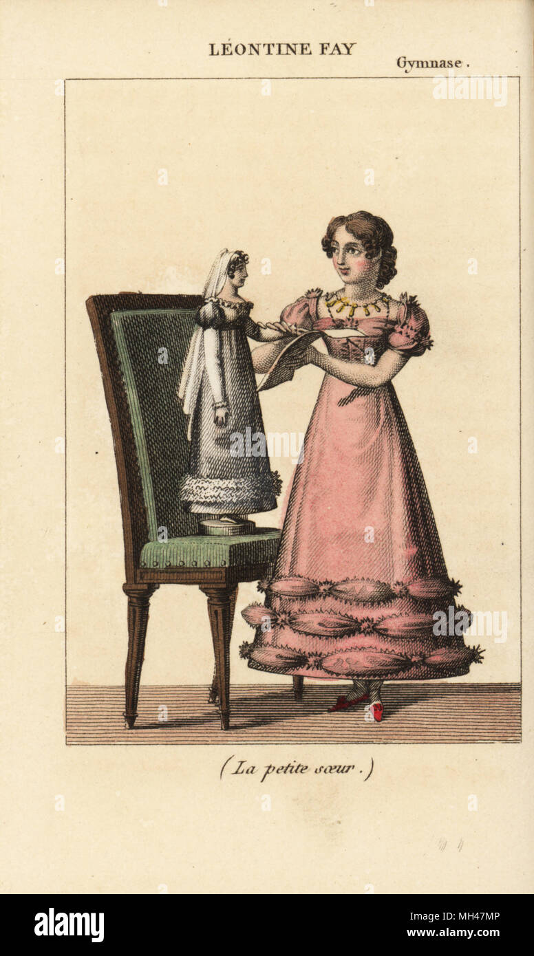 French child actress Leontine Fay (1810-1876) in La petite soeur by ...