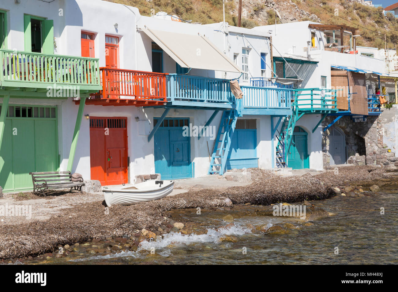 Port town milos island greece hi-res stock photography and images - Alamy