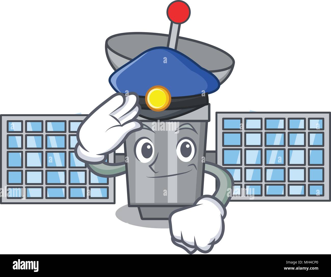 Police satelite character cartoon style Stock Vector Image & Art - Alamy