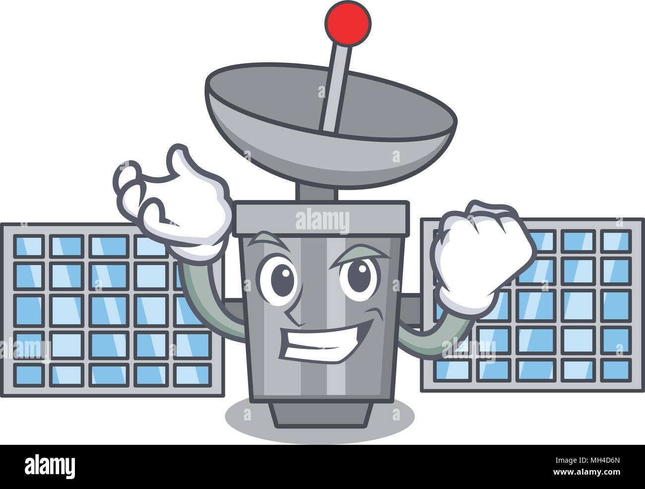 Successful satelite character cartoon style Stock Vector Image & Art ...