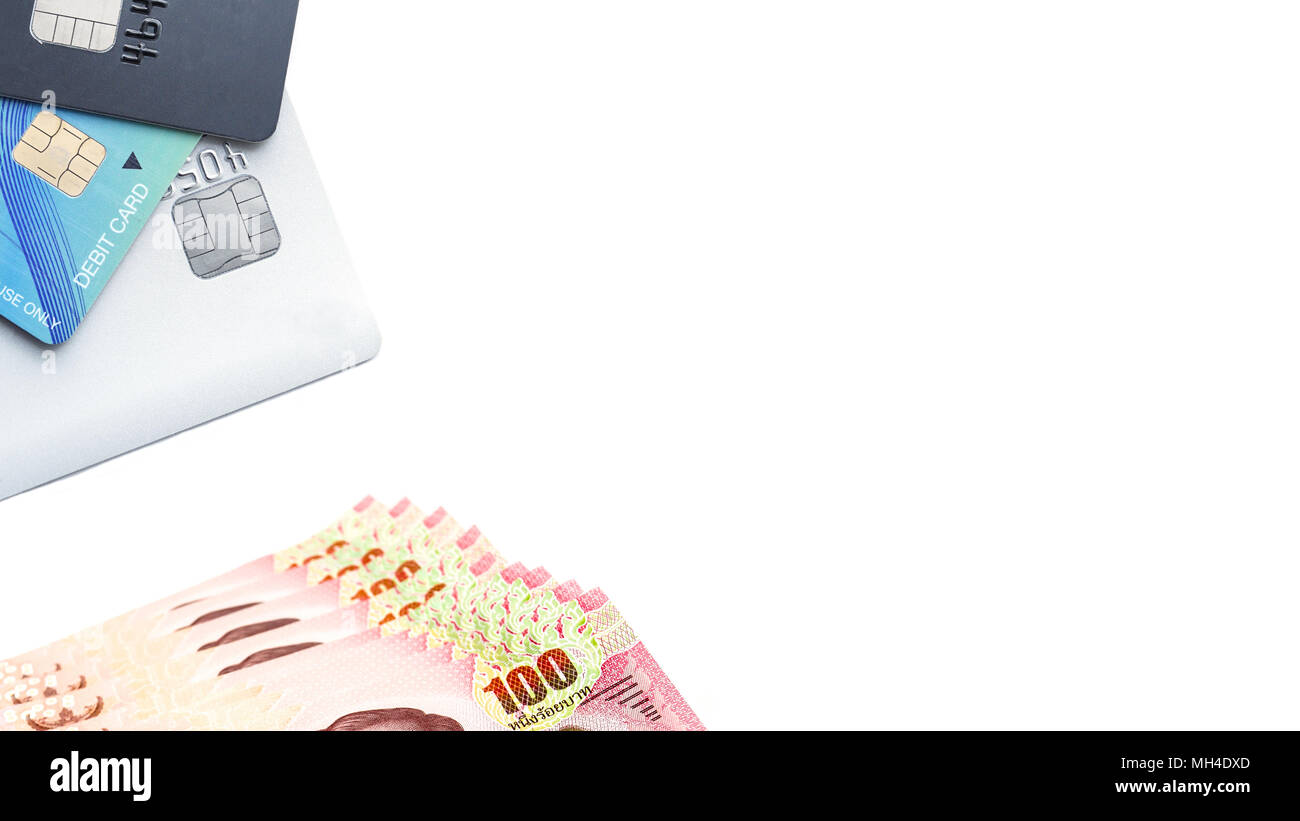 Abstract background Debit and Credit card on white background Stock ...