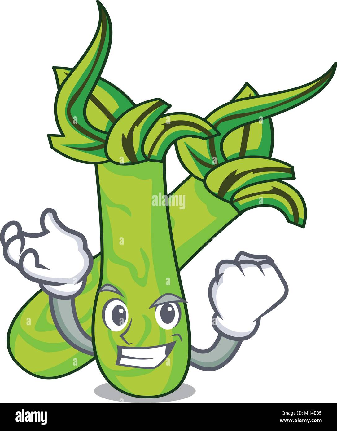 Successful wasabi character cartoon style Stock Vector Image & Art - Alamy