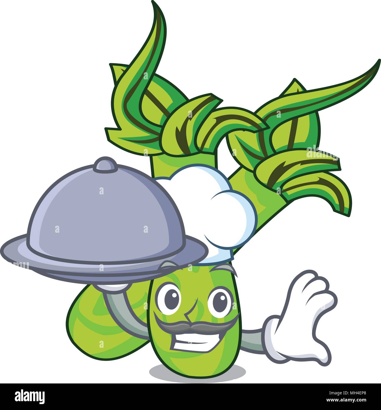 Chef with food wasabi mascot cartoon style Stock Vector Image & Art - Alamy