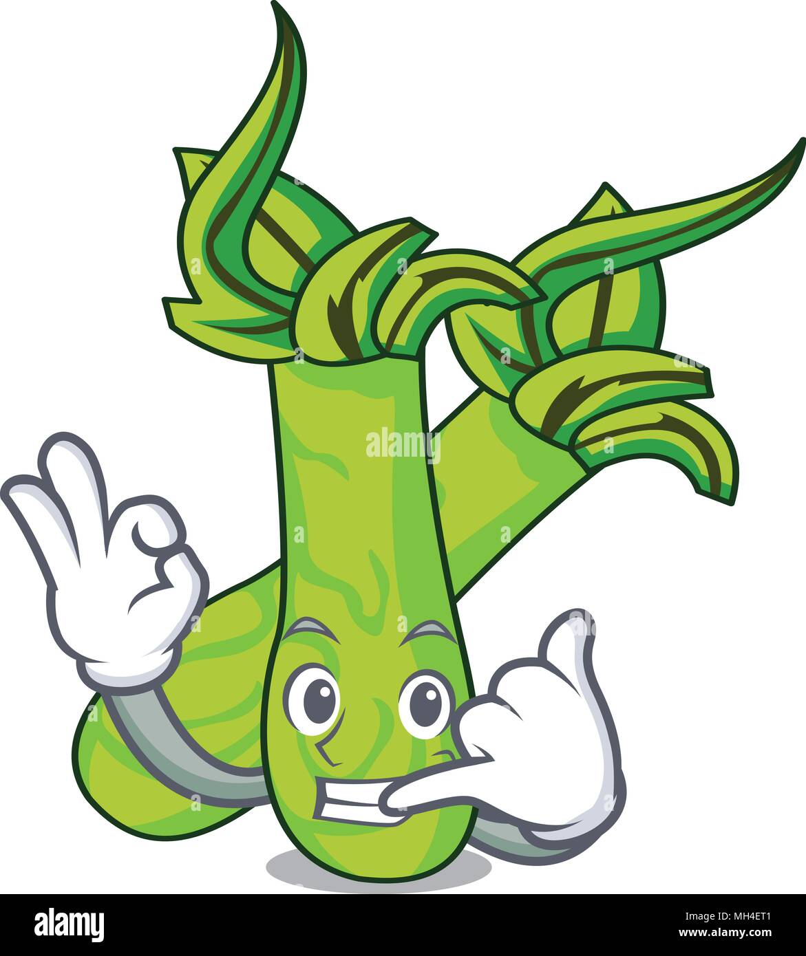 Call me wasabi mascot cartoon style Stock Vector Image & Art - Alamy