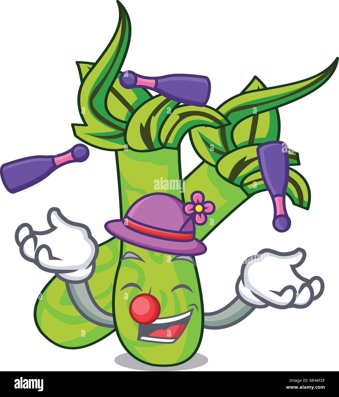 Juggling wasabi mascot cartoon style Stock Vector Image & Art - Alamy