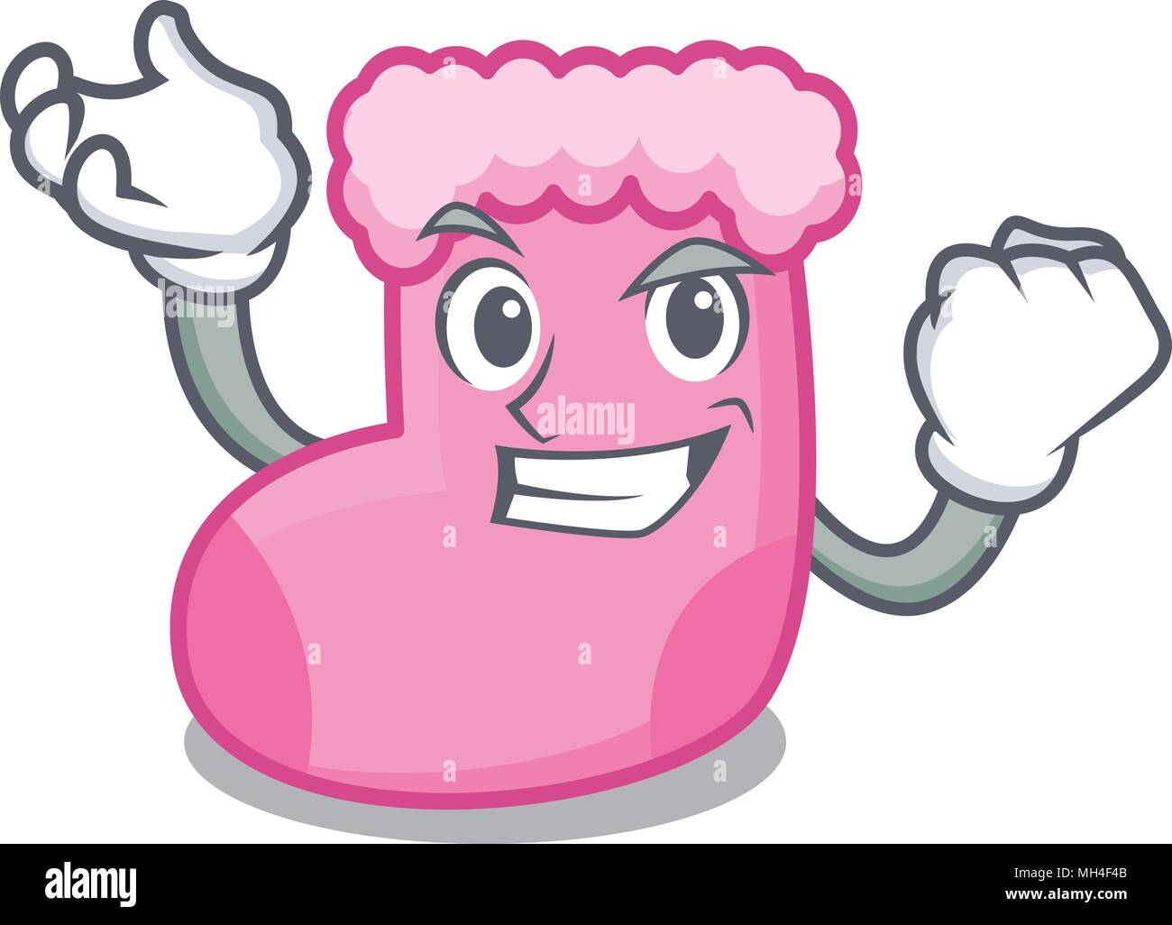 Successful sock character cartoon style vector illustration Stock ...