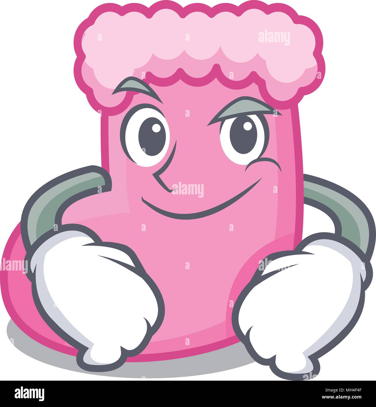 Smirking sock character cartoon style vector illustration Stock Vector ...
