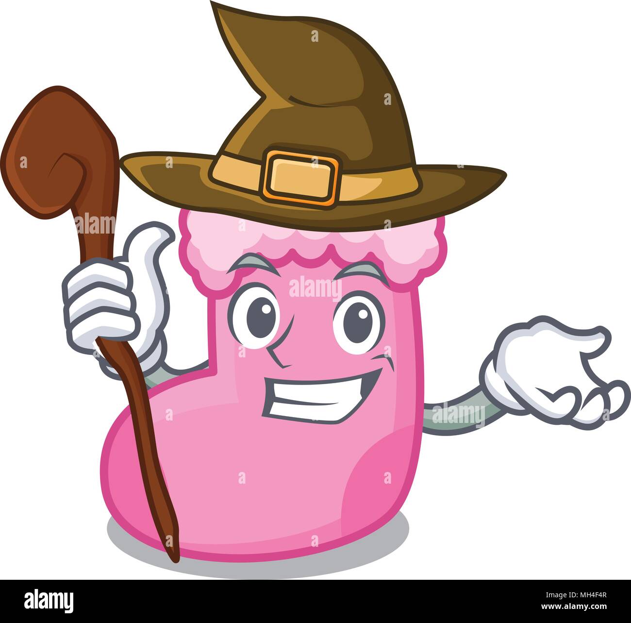 Witch sock mascot cartoon style vector illustration Stock Vector Image ...