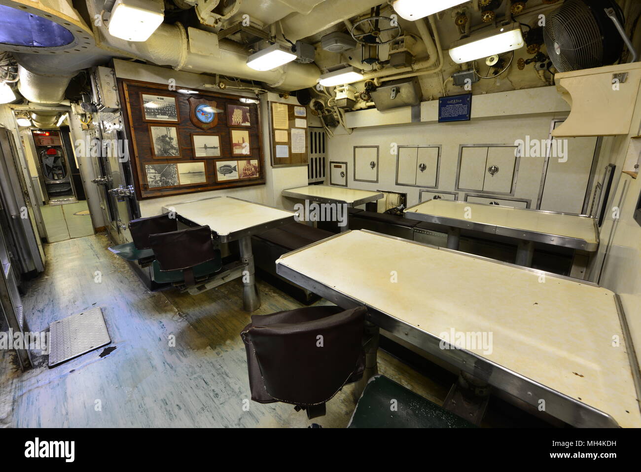 The inside of USS Clamagore a Guppy class submarine Stock Photo - Alamy
