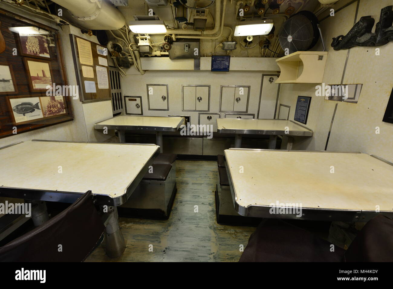 The inside of USS Clamagore a Guppy class submarine Stock Photo - Alamy