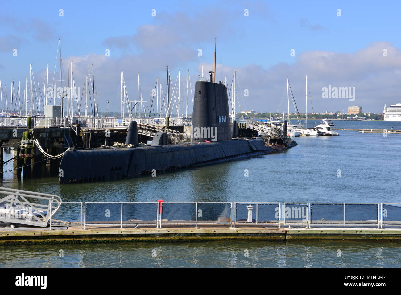 USS Clamagore as Guppy type submarine Stock Photo - Alamy