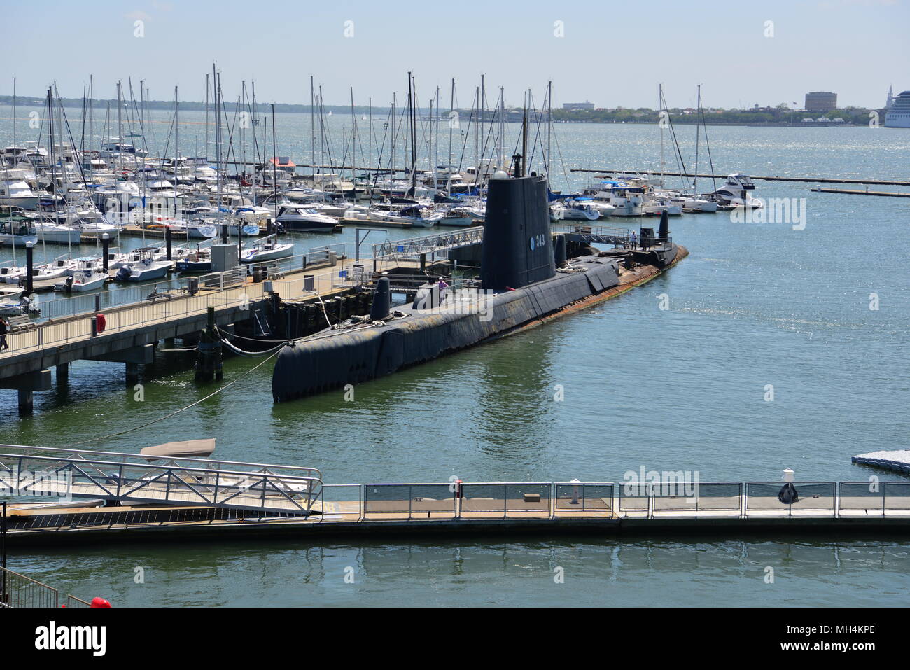 USS Clamagore as Guppy type submarine Stock Photo - Alamy