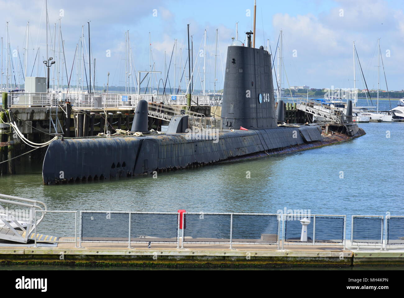 USS Clamagore as Guppy type submarine Stock Photo - Alamy
