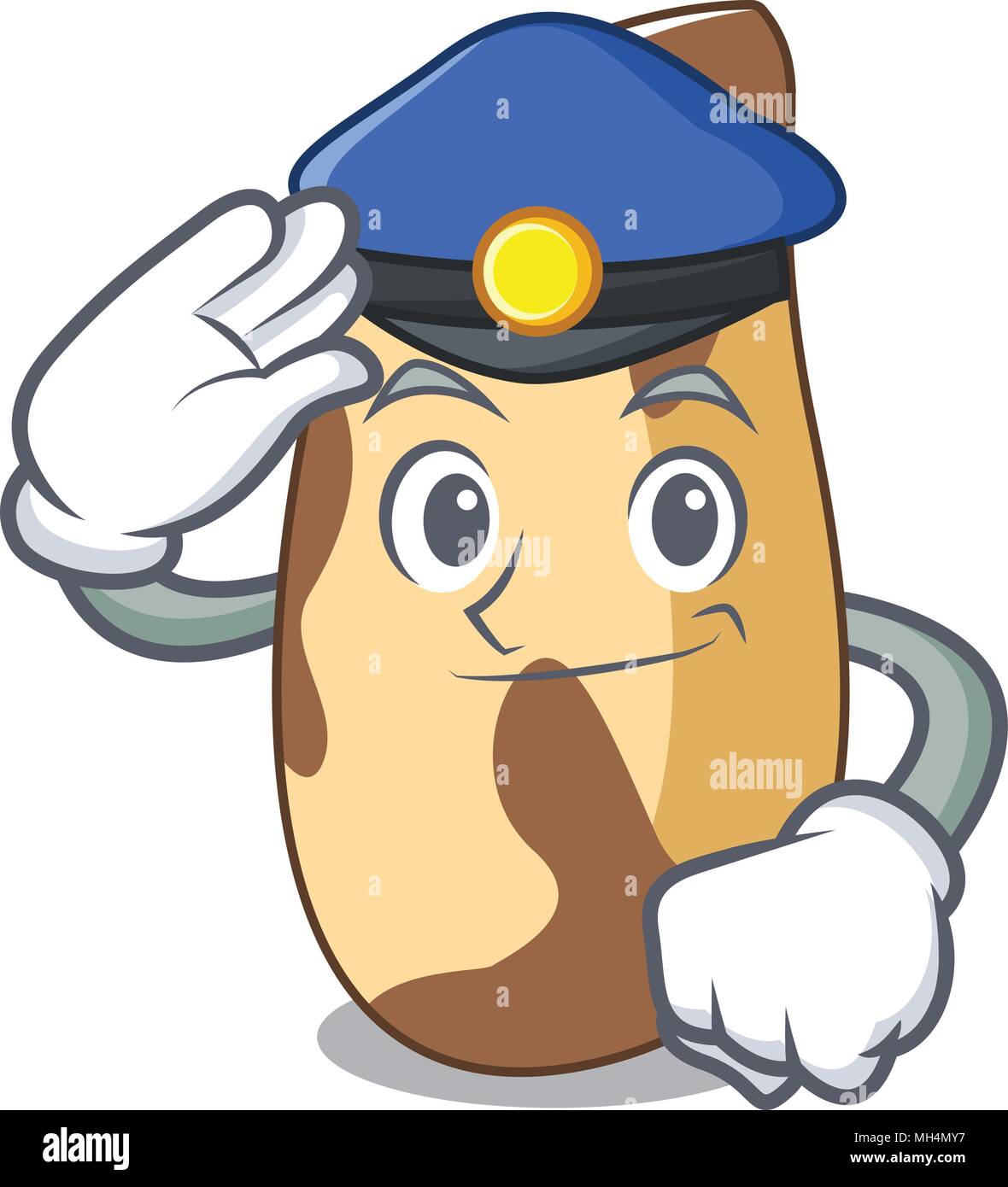Police brazil nut character cartoon Stock Vector Image & Art - Alamy