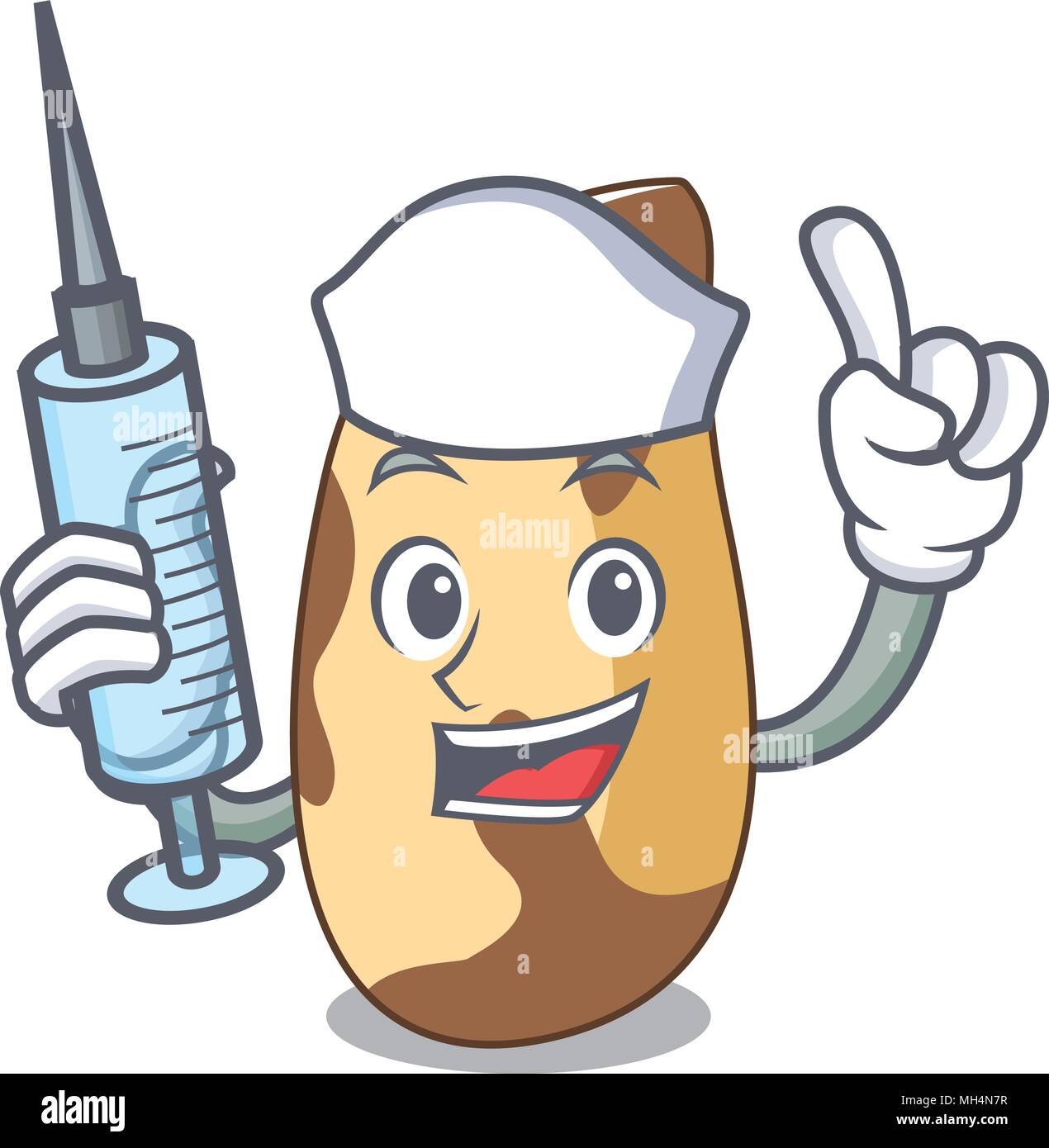 Nurse brazil nut character cartoon Stock Vector Image & Art - Alamy