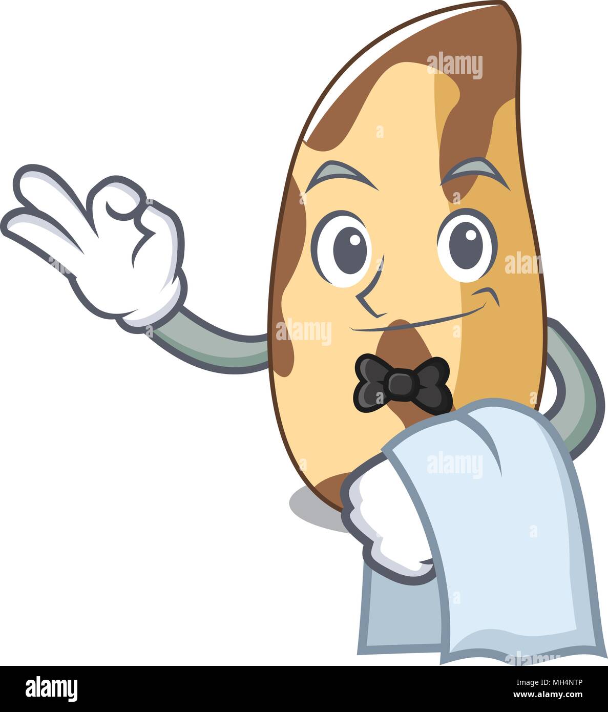 Waiter brazil nut mascot cartoon Stock Vector Image & Art - Alamy
