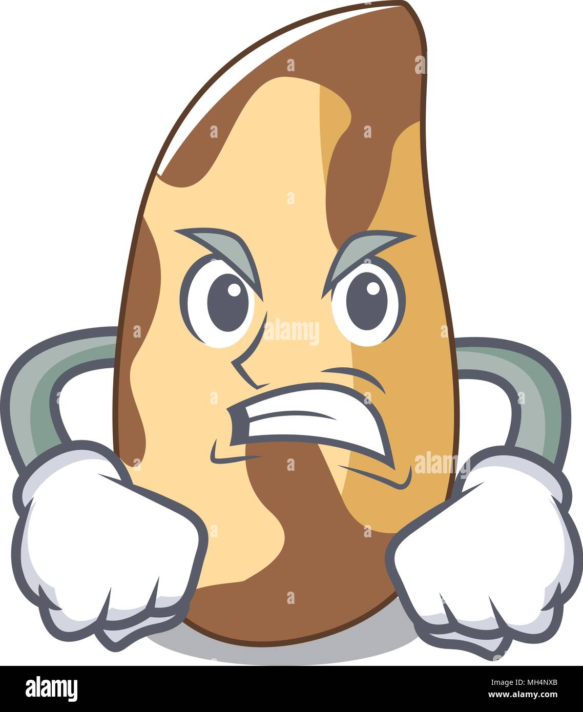 Angry brazil nut mascot cartoon Stock Vector Image & Art - Alamy